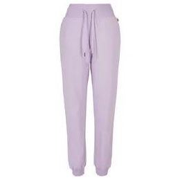 Jogginghose Urban Classics "Urban Classics Damen Ladies Organic High Waist Sweat Pants" Gr. 5XL, US-Größen, lila Damen Hosen