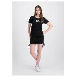 T-Shirt Alpha Industries "Alpha Industries Women - Dresses Ruched Dress Wmn" Gr. XS, schwarz Damen Shirts