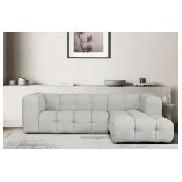 Ecksofa "TALISHA L-Form", grau (hellgrau), B:276cm H:75cm T:178cm, 100% Polyester, LeGer Home by Lena Gercke, Sofas, moderne Steppung, hoher Sitzkomfort