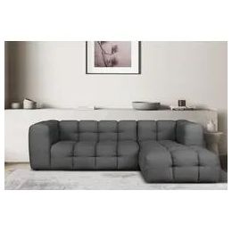 Ecksofa LeGer Home by Lena Gercke "TALISHA L-Form" Sofas Gr. B/H/T: 276cm x 75cm x 178cm, Struktur, Ottomane rechts, grau (anthrazit) moderne Steppung, hoher Sitzkomfort