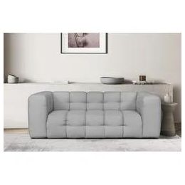 3-Sitzer LeGer Home by Lena Gercke "TALISHA" Sofas Gr. B/H/T: 229cm x 75cm x 110cm, Struktur, grau (hellgrau) moderne Steppung, hoher Sitzkomfort