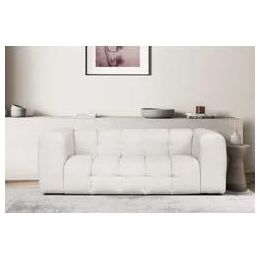 3-Sitzer LeGer Home by Lena Gercke "TALISHA" Sofas Gr. B/H/T: 229cm x 75cm x 110cm, Struktur weich, beige (creme) moderne Steppung, hoher Sitzkomfort