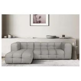 Ecksofa LeGer Home by Lena Gercke "TALISHA L-Form" Sofas Gr. B/H/T: 276cm x 75cm x 178cm, Struktur, Ottomane links, beige moderne Steppung, hoher Sitzkomfort