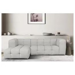 Ecksofa "TALISHA L-Form", grau (hellgrau), B:276cm H:75cm T:178cm, 100% Polyester, LeGer Home by Lena Gercke, Sofas, moderne Steppung, hoher Sitzkomfort