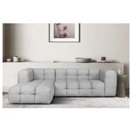 Ecksofa "TALISHA L-Form", grau (hellgrau), B:276cm H:75cm T:178cm, 100% Polyester, LeGer Home by Lena Gercke, Sofas, moderne Steppung, hoher Sitzkomfort