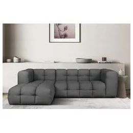 Ecksofa LeGer Home by Lena Gercke "TALISHA L-Form" Sofas Gr. B/H/T: 276cm x 75cm x 178cm, Struktur, Ottomane links, grau (anthrazit) moderne Steppung, hoher Sitzkomfort