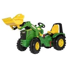 Trettraktor Rolly Toys "rollyX-Trac Premium John Deere 8400R" Tretfahrzeuge grün Kinder inkl. rollyTrac Lader und Zweigangschaltung