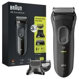 Elektrorasierer Braun "Series 3 Shave&Style 3000BT" schwarz Wet&Dry