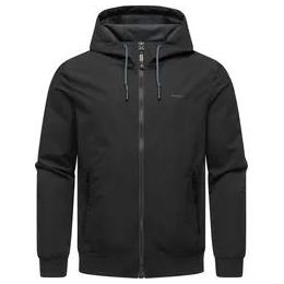 Outdoorjacke Ragwear "Perci" Gr. 4XL (60), schwarz Herren Jacken Stylische Übergangsjacke mit großer Kapuze