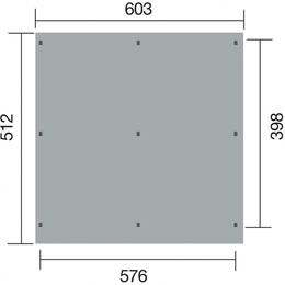 Weka Doppelcarport 618 Unterstand, 576x398 cm, ohne Dacheindeckung