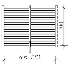 Skan Holz R&uuml;ckwand Profilschalung Einzelcarport Impr&auml;gniert, 291x200 cm
