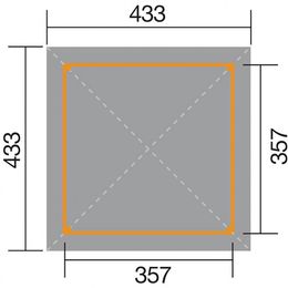 Weka Gartenlaube "Gartenoase" 651 A Pavillon Holzpavillon, 357x357 cm