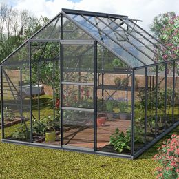 Vitavia Gew&auml;chshaus Merkur Tomatenhaus Schwarz, 6 mm, 383x257x232 cm (LxBxH),HKP (Hohlkammerplatten)
