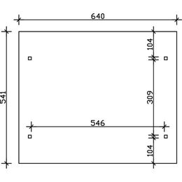 Skan Holz Doppelcarport Odenwald Schiefergrau Unterstand, gerade Kopfb&auml;nder, 640x541 cm