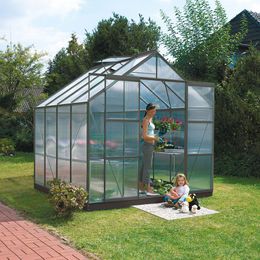 Vitavia Gew&auml;chshaus Mars Tomatenhaus Schwarz, 4 mm, 258x257x232 cm (LxBxH),HKP (Hohlkammerplatten)