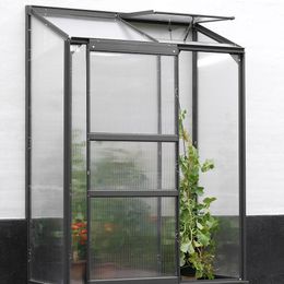 Vitavia Anlehngew&auml;chshaus Styx Tomatenhaus Schwarz, 4 mm, 69x131x182 cm (LxBxH),HKP (Hohlkammerplatten)