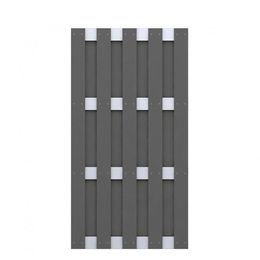 TraumGarten Sichtschutzzaun JUMBO WPC Alu-Design Anthrazit Sichtschutz Lamellenzaun, 95x179 cm