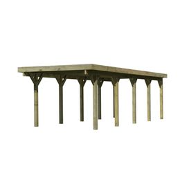 Karibu Einzelcarport Classic Unterstand, Stahl-Dachplatten, 318x860 cm