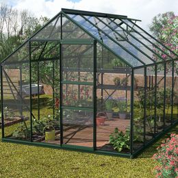 Vitavia Gew&auml;chshaus Merkur Tomatenhaus Smaragd, 3 mm, 383x257x232 cm (LxBxH),ESG (Einscheibensicherheitsglas, kristallklar)