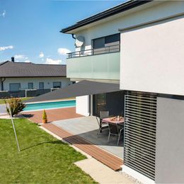 Windhager Sonnensegel CANNES anthrazit Sonnenschutz, 4x4x4 m, Dreieck