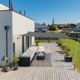 Windhager Sonnensegel CANNES anthrazit Sonnenschutz, 3x4 m, Rechteck
