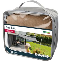 Windhager Sonnensegel CAPRI schilf Sonnenschutz, 4x4 m, Quadrat