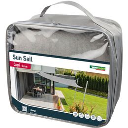 Windhager Sonnensegel CAPRI grau Sonnenschutz, 4x4 m, Quadrat