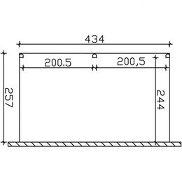 Skan Holz Terrassen&uuml;berdachung Monza Terrassendach, 434x257 cm, Wei&szlig;