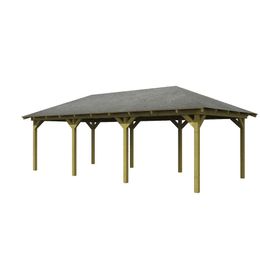 Karibu Pavillon Perida Holzpavillon, 639x289 cm