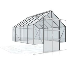 Vitavia Gew&auml;chshaus Cassandra Tomatenhaus Silber, ohne Sockelmauer, 323x257x249 cm (LxBxH)
