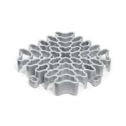 florco Klickfliese Expansionsteil Kunststoff weiss-alu, 10x10 cm