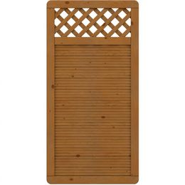 TraumGarten Sichtschutzzaun ARZAGO Holz Gitter Braun Sichtschutz Lamellenzaun, 90x179 cm