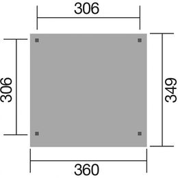 Weka Holzpavillon Gartenlaube 657 Pavillon, offen, 306x306 cm