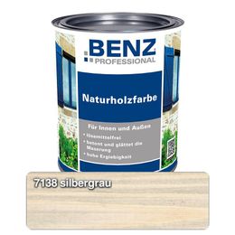 BENZ PROFESSIONAL Naturholzfarbe Holzschutzmittel, 0,75 l, Silbergrau