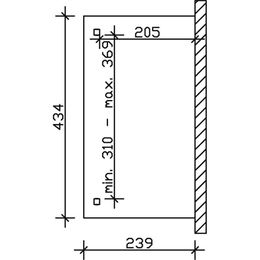 Skan Holz Terrassen&uuml;berdachung Verona Terrassendach, 434x239 cm, Natur