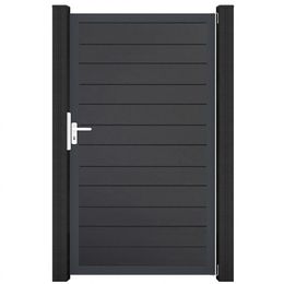 GroJa Einzeltor BasicLine schmal PVC-Steckzaun Anthrazit , Anthrazit DB 703
