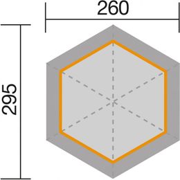Weka Gartenlaube 656 Pavillon Holzpavillon, 260x295 cm