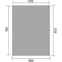 Weka Doppelcarport 609 mit Stahltrapezblechdach Unterstand, 576x784 cm