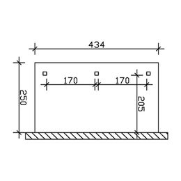 Skan Holz Terrassen&uuml;berdachung Ancona Terrassendach, 434x250 cm, Nussbaum