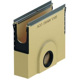 Aco Drain Multiline Seal in V100 Einlaufkasten mit Anschlussadapter, Stahl verzinkt, 0-10,DN/OD 110