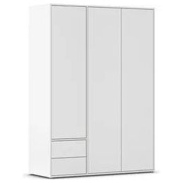 Drehtürenschrank Rauch "Kleiderschrank Schrank Garderobe Wäscheschrank NABILA viel Stauraum" Schränke Gr. B/H/T: 140cm x 194cm x 53cm, 3 St., weiß (alpinweiß) mit 2 Schubladen und Push-to-Open Funktion TOPSELLER MADE IN GERMANY