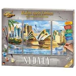 Malen nach Zahlen Schipper "Meisterklasse Triptychon - Sydney" Malvorlagen bunt Kinder Made in Germany