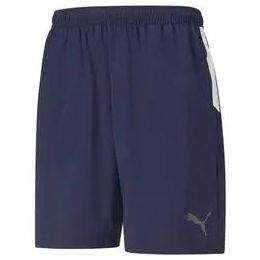 Trainingsshorts Puma "TEAMLIGA SIDELINE SHORTS" Gr. L, N-Gr, blau (peacoat, Puma schwarz, Puma weiß), Herren, Obermaterial: 100% Polyester, unifarben, Hosen