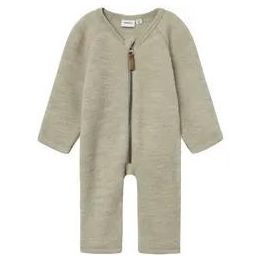 Overall name it "NBFWMINO WOOL BRU LS SUIT NOOS" Gr. 56, N-Gr, beige (pure cashmere), Baby, Strick, Obermaterial: 100% Wolle, unifarben, Overalls