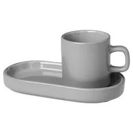 Espressotasse Blomus "PILAR" Trinkgefäße Gr. Ø 5cm x 6cm, 50 ml, grau (hellgrau) 2 Tassen, Untertassen