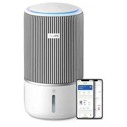 Philips Kombigerät Luftbefeuchter und -reiniger "AC3420/10 PureProtect Water 3400 Series, HEPA- Aktivkohlefilter" Luftreiniger mit 300 m3h CADR und 650 mlh Befeuchtungsrate, WLAN, Air+ App weiß (silber/arktisweiß)