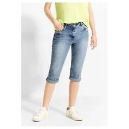 Mendler Jeansshorts CECIL "TORONTO" Gr. 26, N-Gr, blau (light wash) Damen Jeans mit dekorativen Nähten