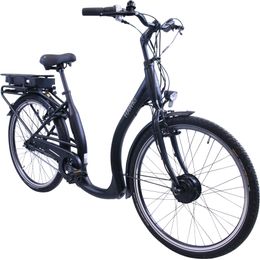 E-Bike HAWK Bikes "eCity Comfort" E-Bikes Gr. 44cm, 26 Zoll (66,04cm), schwarz Pedelec, Elektrofahrrad für Damen u. Herren