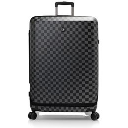 Hartschalen-Trolley Heys "EZ Fashion Print, 76 cm" Gr. B/H/T: 52cm x 76cm x 32cm 120 l, schwarz (kariert) Koffer Reisegepäck, Aufgabegepäck, groß, TSA Zahlenschloss