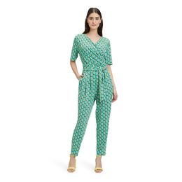 Overall Betty Barclay "Betty Barclay Jumpsuit mit Eingrifftaschen" Gr. 44, Normalgrößen, bunt (green/blue) Damen Overalls Form